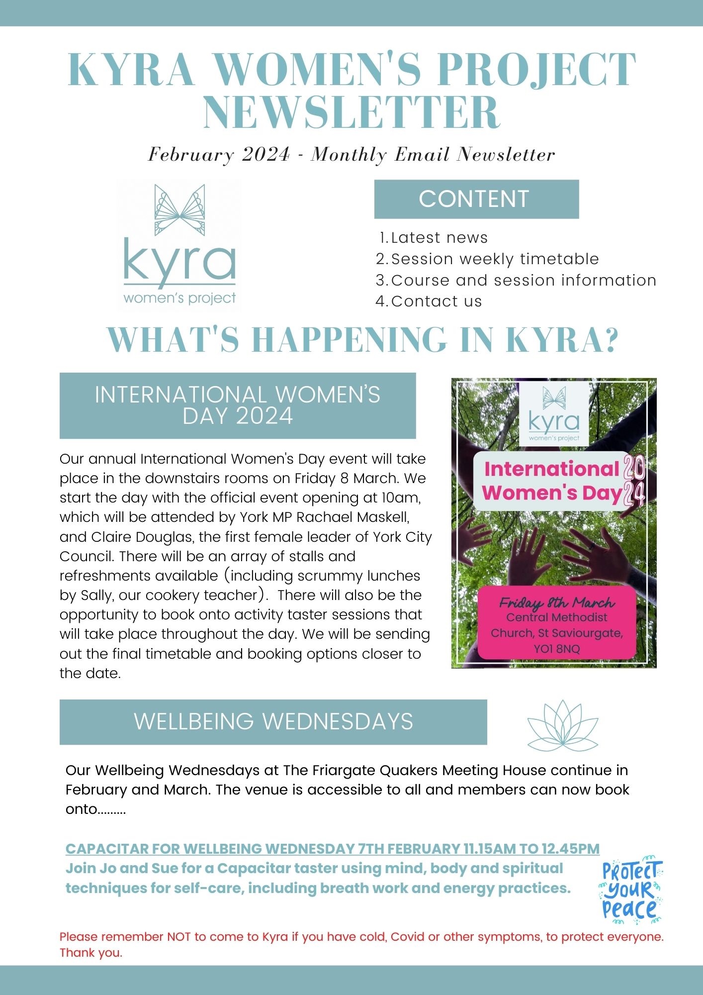 Newsletters – Kyra Women's Project